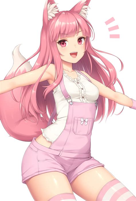 Pink Fox Original Drawn By Sasaame Danbooru