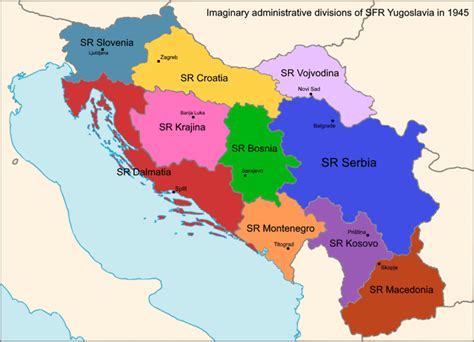 Imaginary Administrative Divisions Of Sfr Yugoslavia In 1945 R