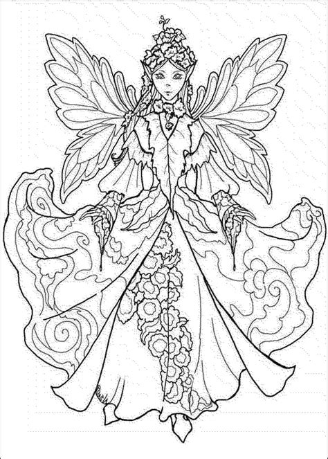Hard Coloring Pages Of Fairies At Free Printable