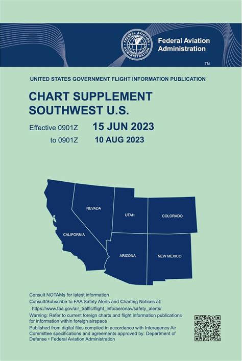 Southwest Us Faa Chart Supplement Effective 15 Jun 2023 To 10 Aug 2023