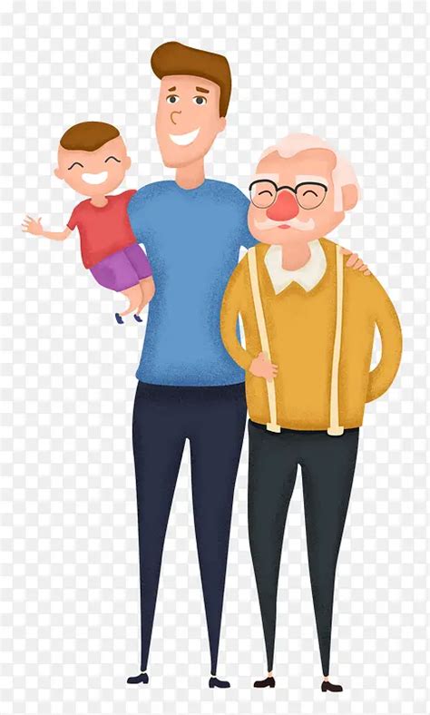 卡通手绘男人节爸爸和爷爷儿子png图片素材下载图片编号yklmzzpq 免抠素材网