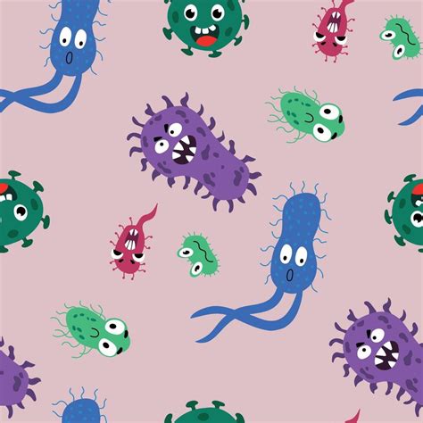 Seamless Pattern With Bacteria Design For Fabric Textile Wallpaper Packaging 53926778 Vector