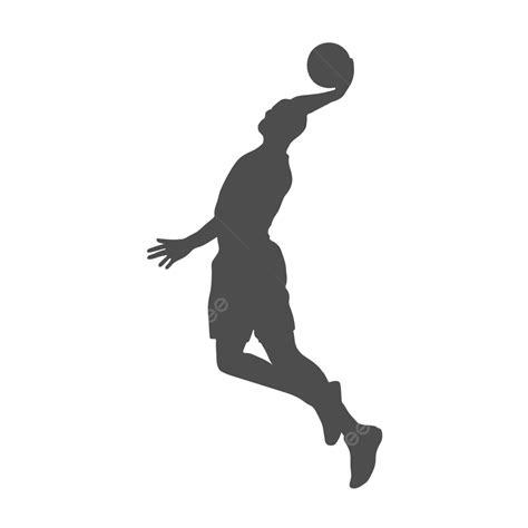 Silhouette Of A Basketball Player Holding A Ball Vector Throw