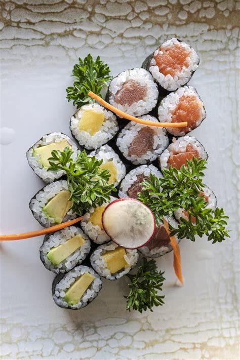 Assorted Maki Assortment Shot From Above Stock Image Image Of Tasty Food 297686601