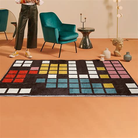 6 × 9 Multi Purpose Creative Retangular Tetris Area Rug Homary
