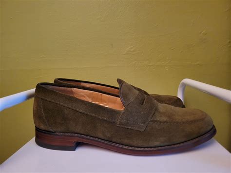 Loake Loake Eton Green Suede Penny Loafers Uksz75us85 Grailed