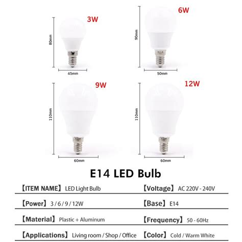 E14 Led Light Bulb 240v 20w 18w 15w 12w 9w 5w 3w Shine Lighting