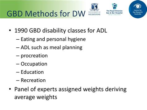 Ppt Disability Weights For Visual Impairment And Blindness Powerpoint