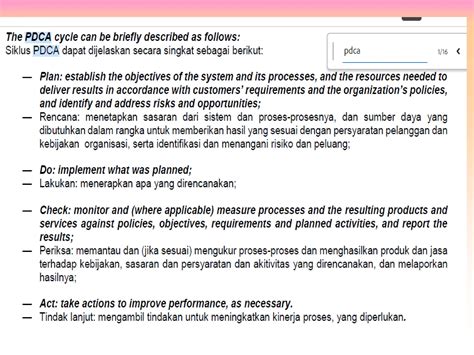Siklus Pdca Pada Tpm Training Total Productive Maintenance Tpm Pptx