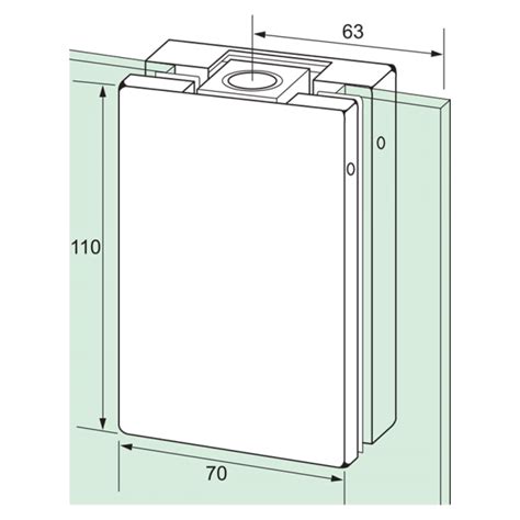 Top Patch Fitting Satin Stainless