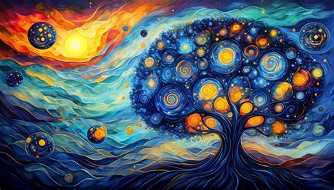 Mystical Ancient Tree With Glowing Door Fantasy Art Poster Playground