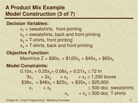PPT Chapter Linear Programming Modeling Examples PowerPoint Presentation ID
