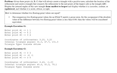 Solved Problem Given Three Points A B C That Will Chegg