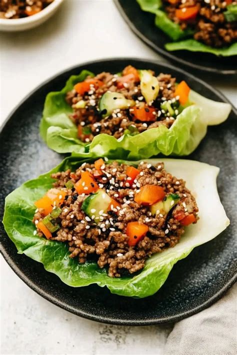 Asian Style Ground Beef Lettuce Wraps Superb Recipe