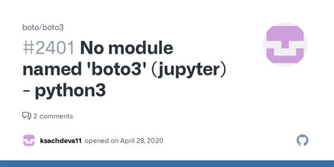 No module named 'boto3' (jupyter) - python3 · Issue #2401 · boto/boto3 · GitHub