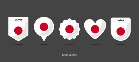 Premium Vector Japan Flag Set Vector Illustration Good Used For