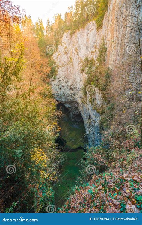 Macocha Gorge Abyss Czech Propast Macocha Is Sinkhole In The Moravian Karst Cave System Of The