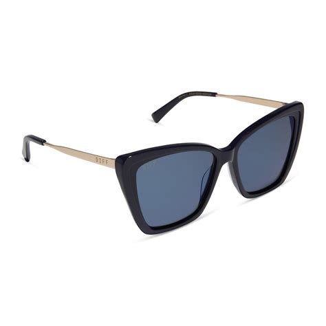 Becky Ii Cateye Sunglasses Royal And Midnight Mirror Diff Eyewear