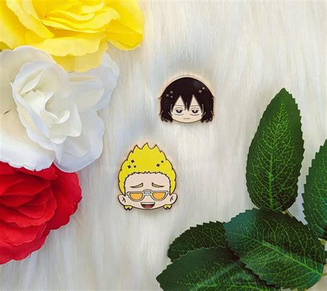 Young Aizawa And Present Mic Chibi Heads Etsy