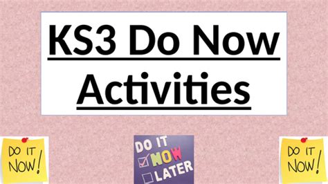 Ks3 Do It Now Activities Teaching Resources