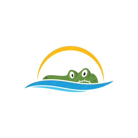 Premium Vector Crocodile Icon Vector Illustration Design Template