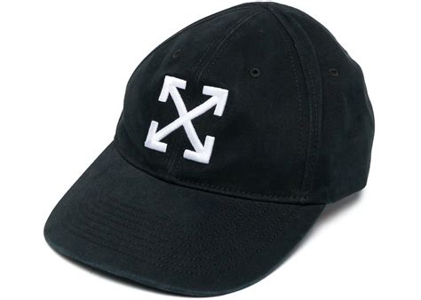 Off White Arrow Logo Baseball Cap Black Us