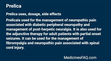 Prelica Uses Dosage Side Effects Food Interaction And Faq