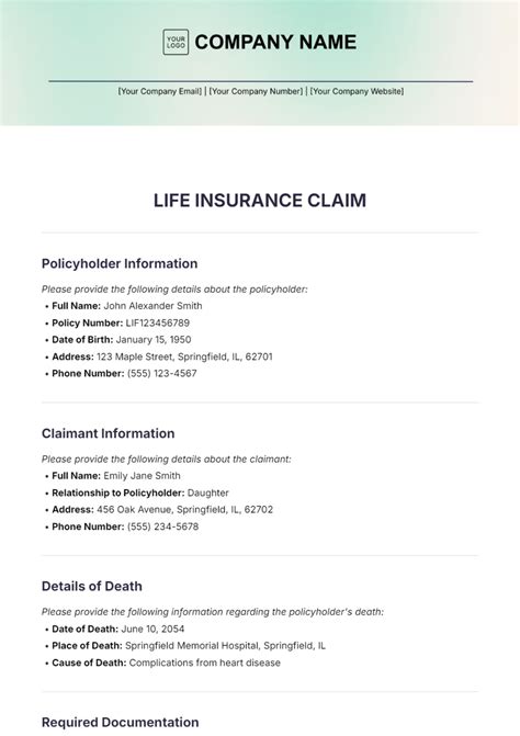 Free Life Insurance Templates To Edit Online