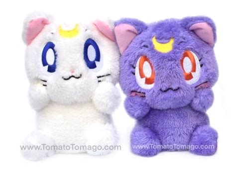Sailor Moon Amaenbo Plushies Set Of 2 Luna And Artemis Tomato Tomago
