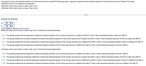 Solved A Determine The Null And Alternative Hypotheses Chegg