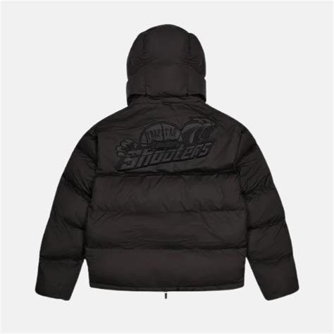 Trapstar Shooters Hooded Puffer Jacket Blackout Reflective No