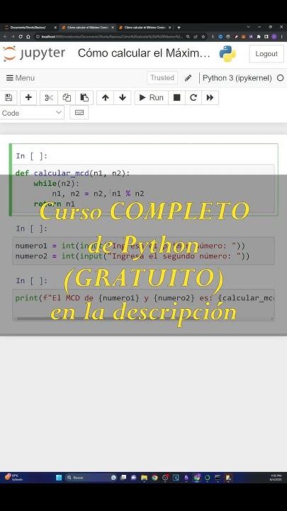 ¿cómo Calcular El Máximo Común Divisor Con Python Youtube