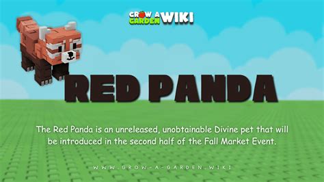 Red Panda Grow A Garden Wiki