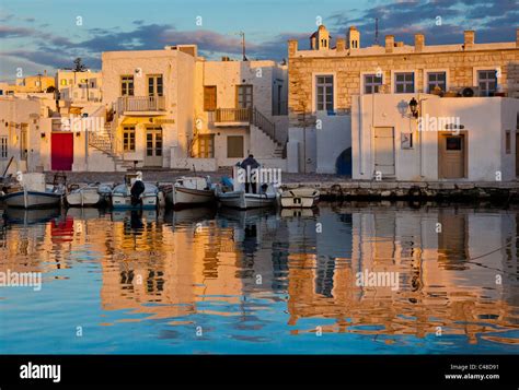 Late Afternoon In Naoussa Harbor Paros Greek Islands Cyclades