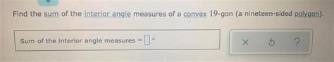[answered] Find The Sum Of The Interior Angle Measures Of A Convex Kunduz
