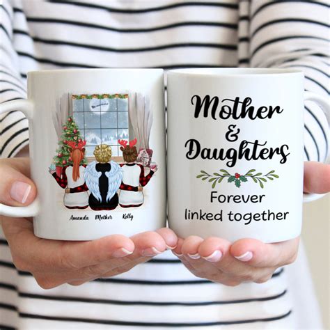 Memorial Mug Mother And Daughter Forever Linked Together