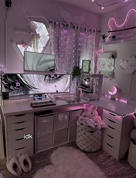 Cute Gaming Room Designs Aesthetic Room For Two People Girl Gamer