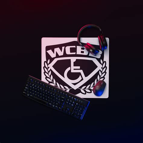 Wcbb Logo Gaming Mouse Pad Wheelchair Bodybuilding Inc