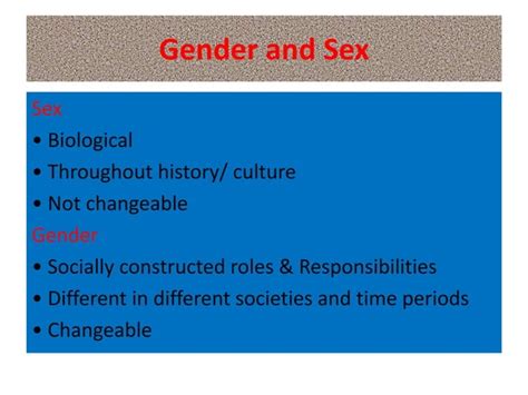 Gender And Sex Pptpptx