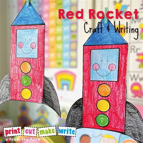 Rectangle Rocket Shape Craft And Writing Pack Letter R And Fine Motor