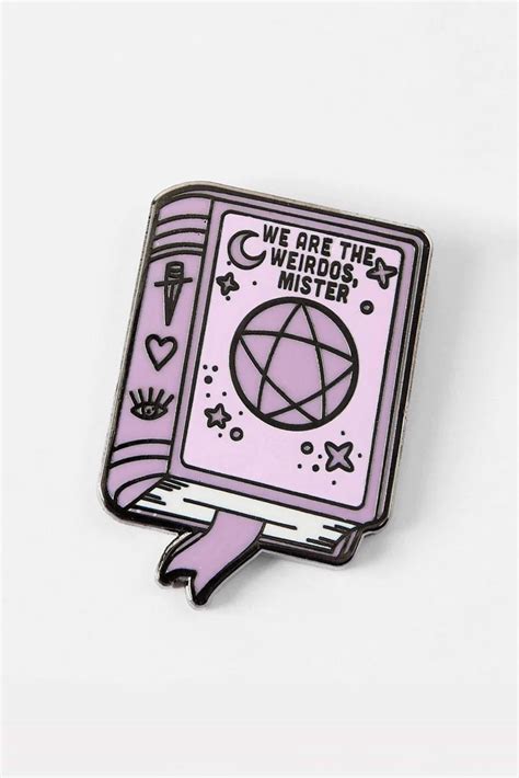 We Are The Weirdos Mister Book Of Shadows Enamel Pin Gothic Pins