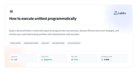 How To Execute Unittest Programmatically Labex