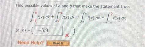 [solved] find possible values of a and b that make the sta