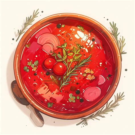 Latvian Auksta Zupa And Cold Beet Soup Premium Ai Generated Vector