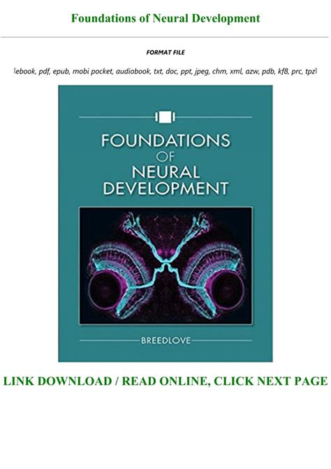 [pdf] Foundations Of Neural Development [full]