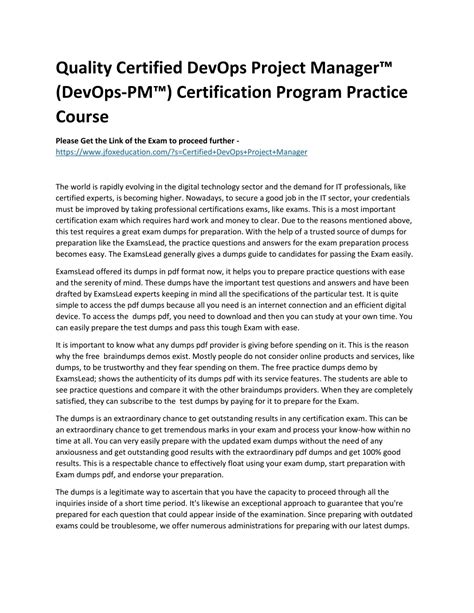 Ppt Quality Certified Devops Project Manager™ Devops Pm™ Certification Program Pra