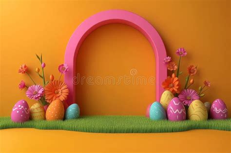 An Easter Themed 3d Banner With A Colorful Egg Background Symbolizes