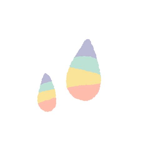 Rainbow Rain Drops Pastel Colour 27206949 Png