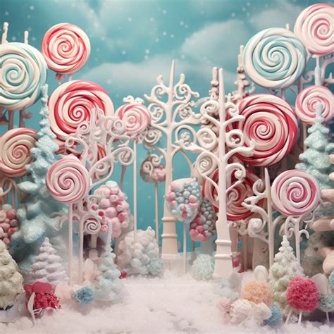 Winter Sweet Wonderland Snowy Candy Backdrop Brp10 17