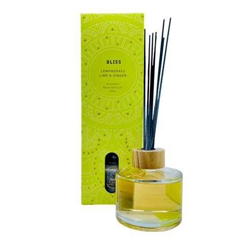 Reed Diffuser 200ml Bliss Lemongrass Lime And Ginger Be Luxe
